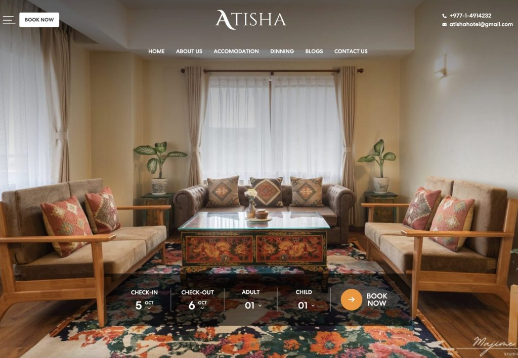 The Atisha Hotel - Best Web Design Company in Nepal, Top Web ...